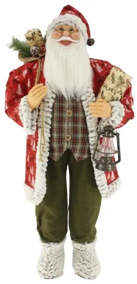 Dekorace Santa Claus Tradiční vzorovaný 115cm