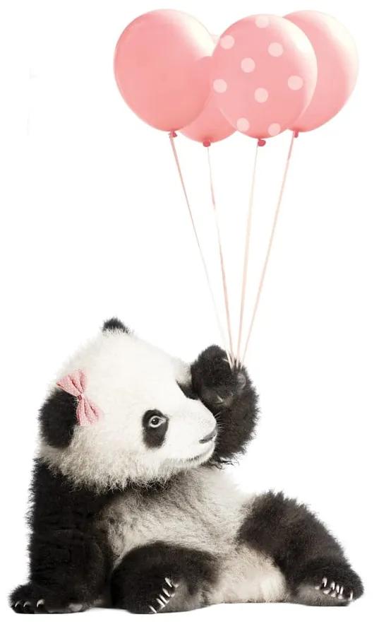 Nástěnná samolepka Dekornik Pink Panda, 55 x 92 cm