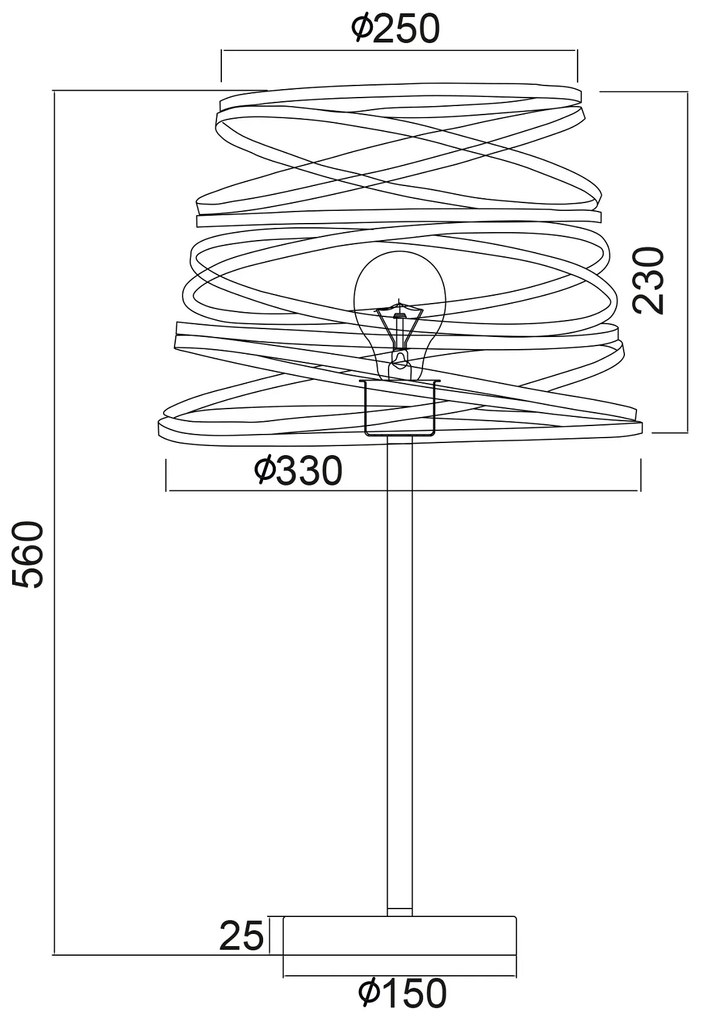 ACA DECOR Stolní lampa JAZZ max. 60W/E27/230V/IP20