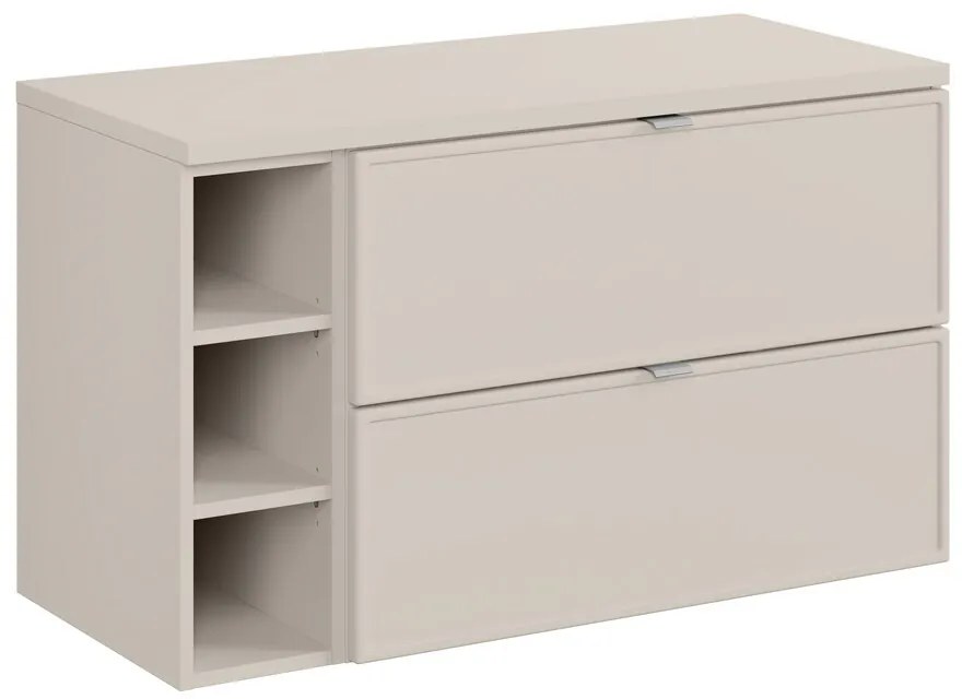Závěsná skříňka Bella Cashmere s deskou 100 cm kašmírová