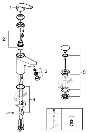 GROHE 24318001 - Umyvadlová baterie SWIFT 162 mm lesklý chrom