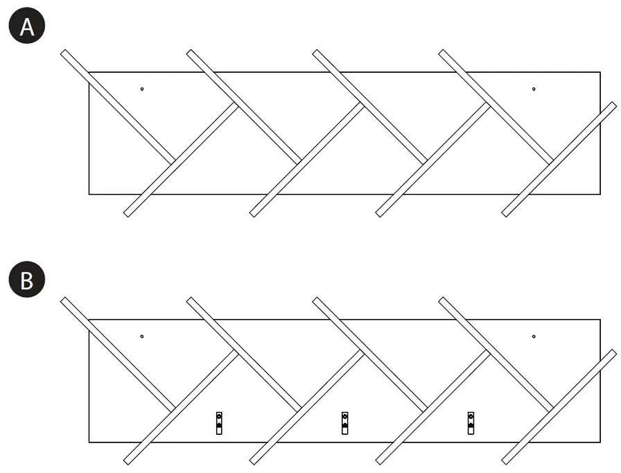Nástěnný regál Büchen, dub sonoma