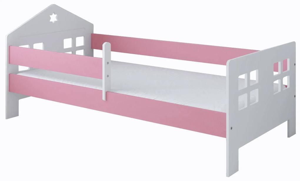 BabyBeds Dětská postel POLA Velikost postele: 160x80 cm, Barevné provedení: Šedá, Úložný prostor: Ne, bez úložného prostoru Bílá