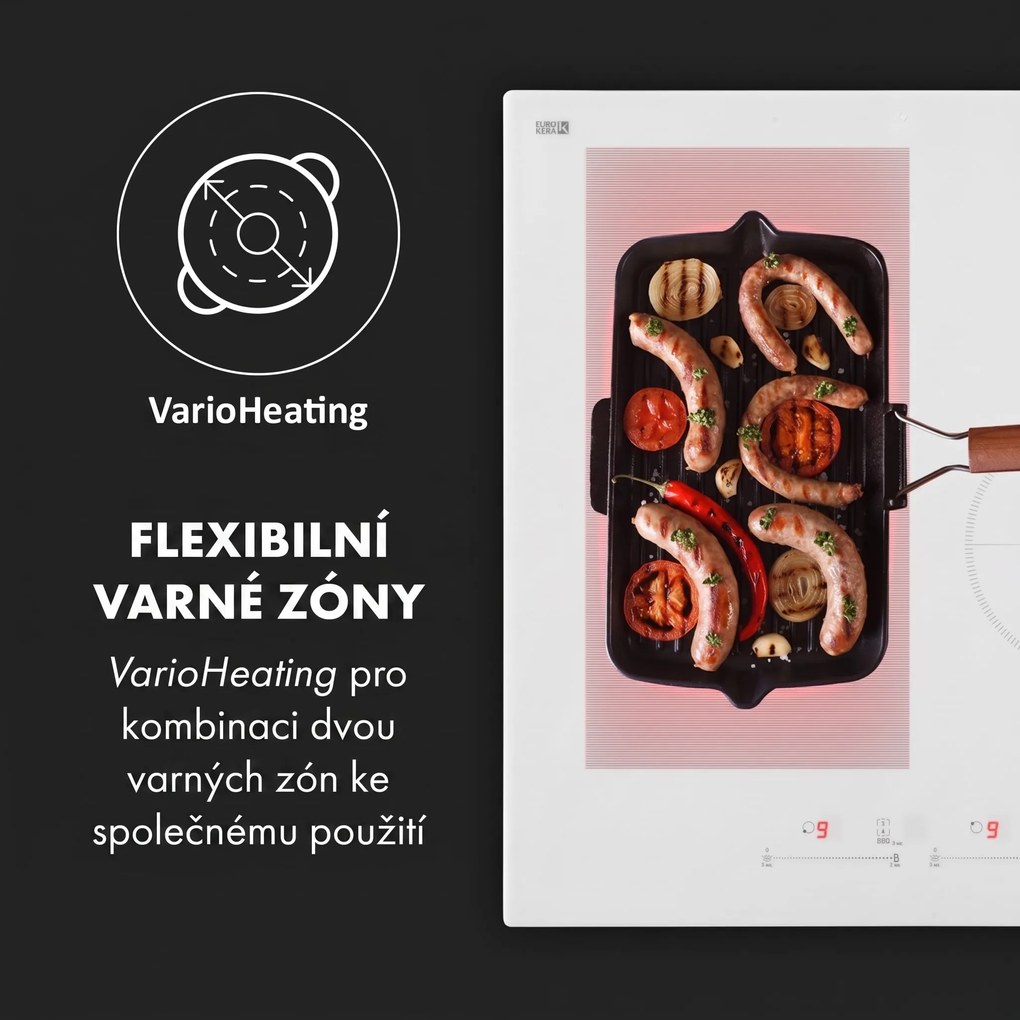 Klarstein Delicatessa 77 Hybrid, indukční varná deska, vestavná, 7000 W, 4 zóny