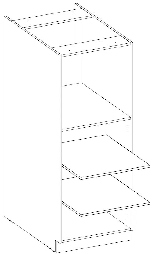 STL 60 cm skříňka dolní jednodvéřová na vestavnou troubu LARA Barevné provedení: Bílá / Cappucino lesk