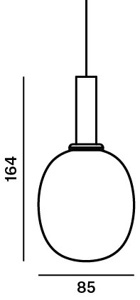 Brokis Ivy Single skleněné závěsné svítidlo Barva: Růžová, Velikost: Ø 119 mm, Barva kování: Bílá