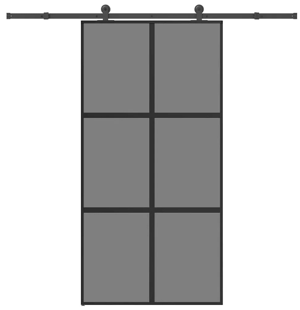 Posuvné dveře s kováním 102,5x205 cm tvrzeného sklo a hliník 3332988