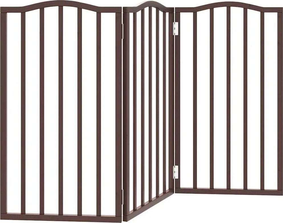 vidaXL Zábrana pro psy skládací 3 panely 150 cm topolové dřevo [352230] Barva: Bílá
