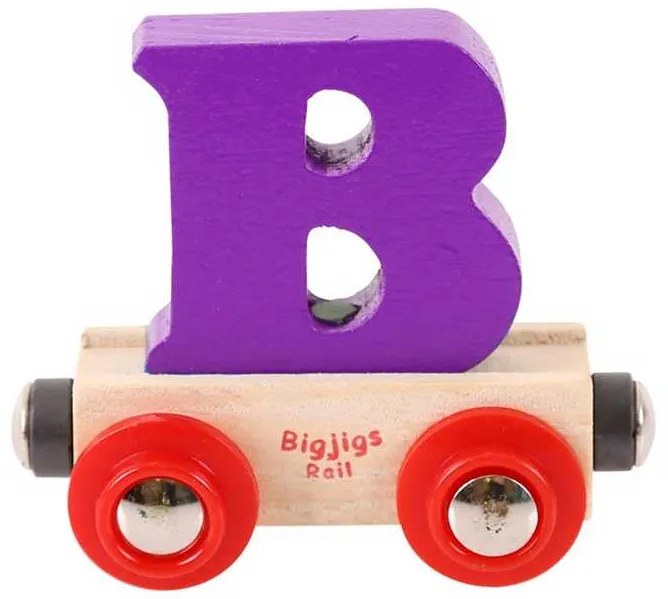Bigjigs Rail Vagónek dřevěné vláčkodráhy - Písmeno B