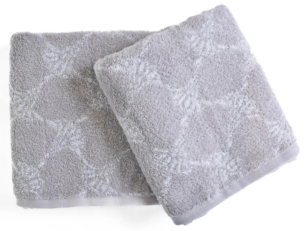 Praktik mikrofroté ručník SEBI, šedý, 50x100cm