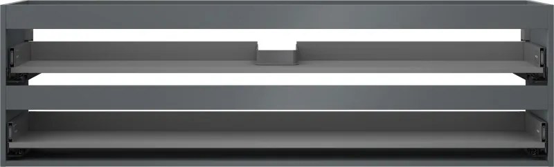 Mexen Box-A, závěsná skříňka 160 cm, 2 zásuvky, grafitová matná, 91AX0-1600-470-2-66