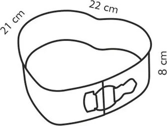 TESCOMA Forma srdcová rozkládací DELÍCIA 22 x 21 cm