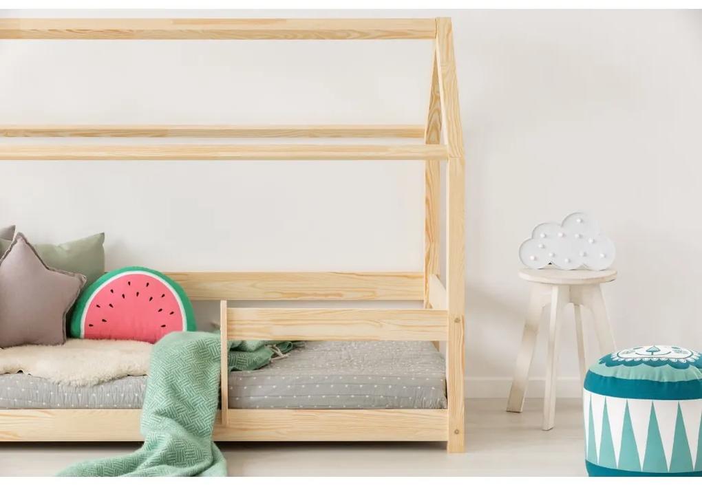 Adeko Dětská postel domeček se zábranou Mila MB Velikost postele: 140x80 cm Barva: dekor přírodní dřevo přírodní