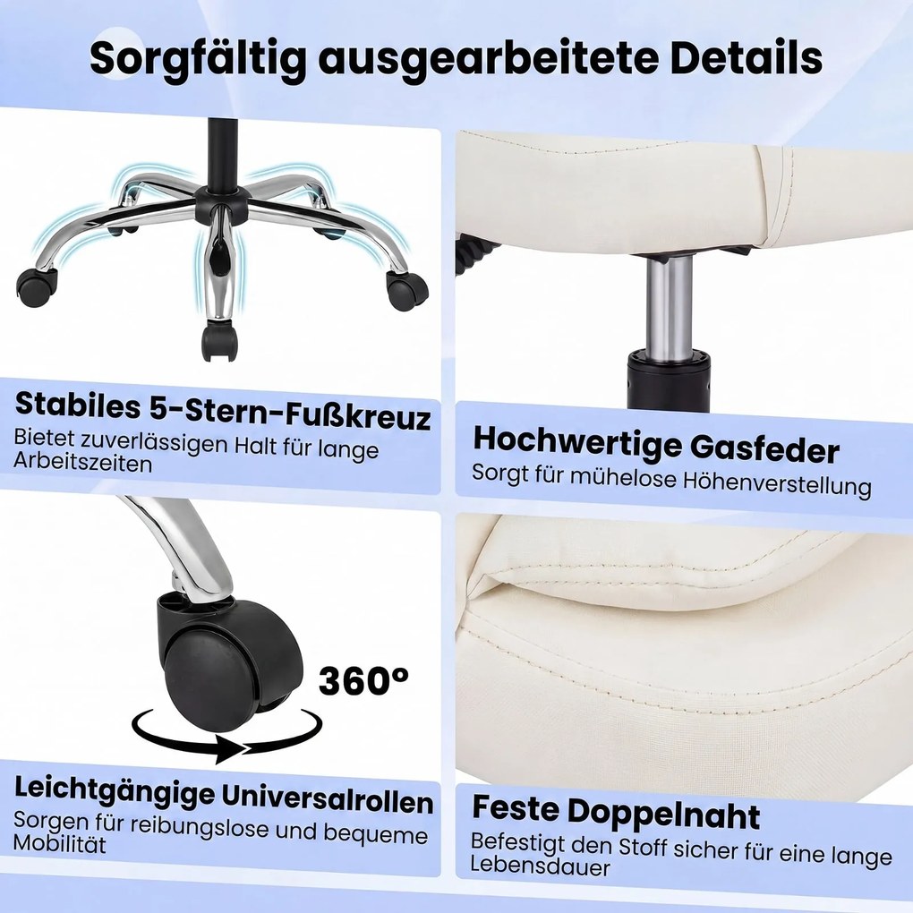 Costway Ergonomická manažerská židle s kolečky, nastavitelnou výškou sedáku