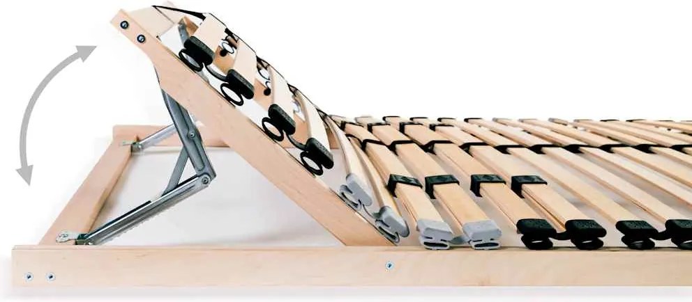 Lamelový rošt postele s 28 lamelami 7 zón 100 x 200 cm 246452