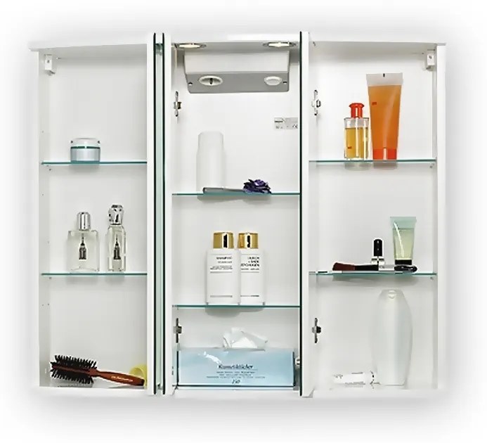Jokey Zrcadlová skříňka (galerka) - bílá,   š. 83 cm, v. 69 cm, hl. 25 cm  ANCONA LED   211313120-0110 ANCONA LED