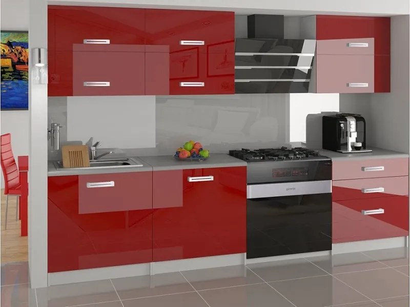Moderní červená kuchyně Rosie