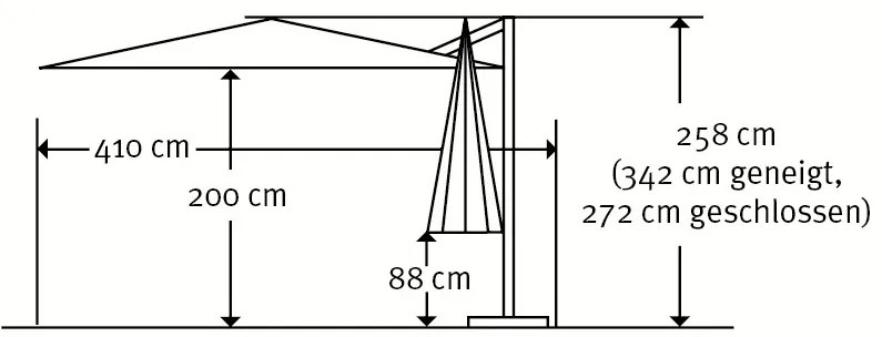 Schneider oválný slunečník Bermuda 350cm