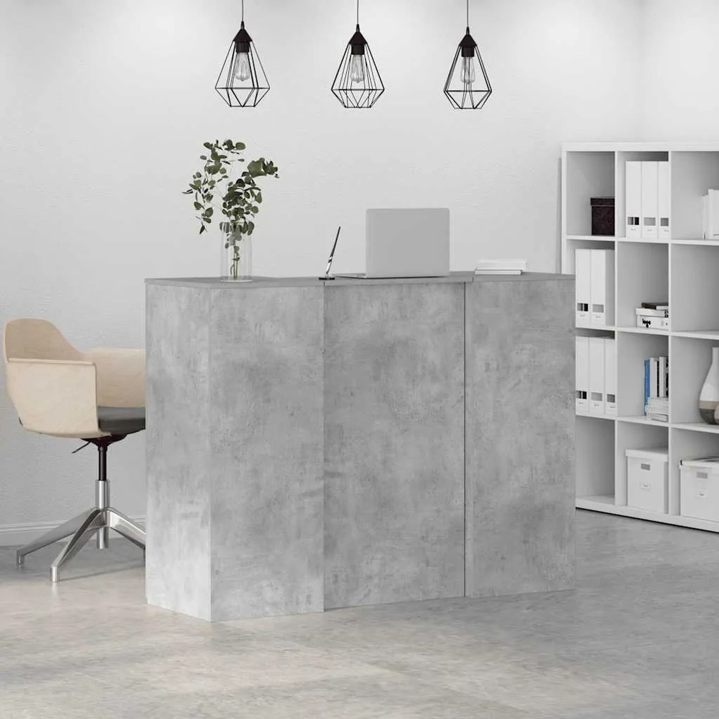 Recepční stůl betonově šedý 135x50x103,5 cm kompozitní dřevo 3324190