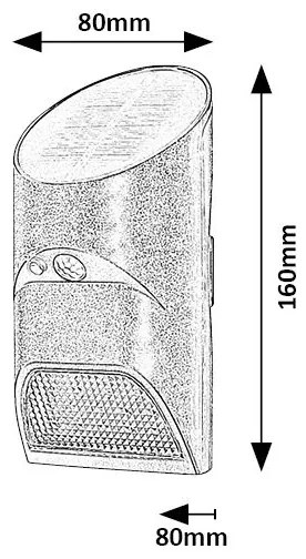 Rabalux 77013 - LED Solární svítidlo se senzorem SEPIK LED/3,6W/3,7V IP44