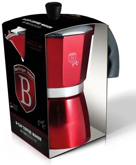 BERLINGERHAUS Konvice na espresso 9 šálků Burgundy Metallic BH-1980
