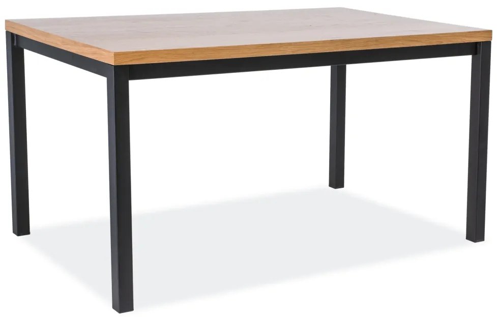 MAXIVA Jídelní stůl - NORMANO, 180x90, masivní dub/černá