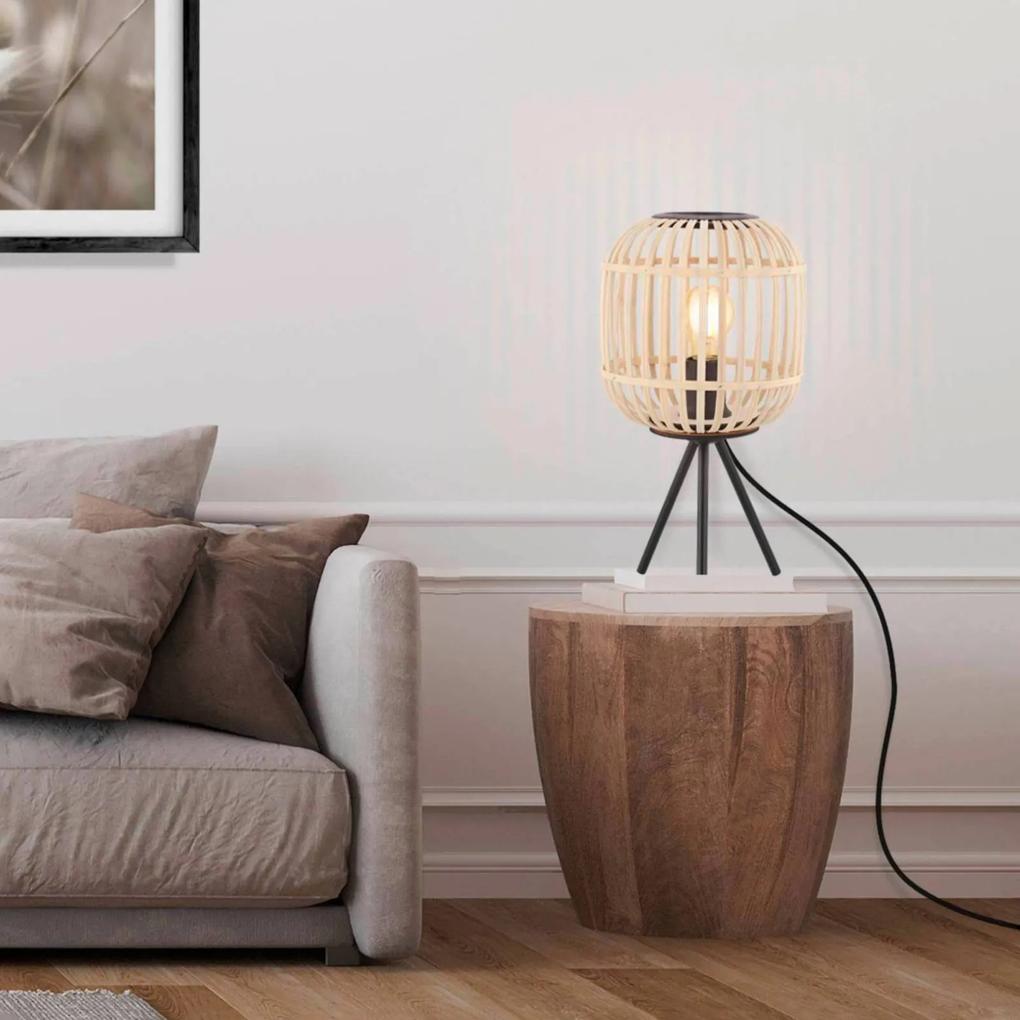 Bordesley stolní lampa s dřevěným stínidlem