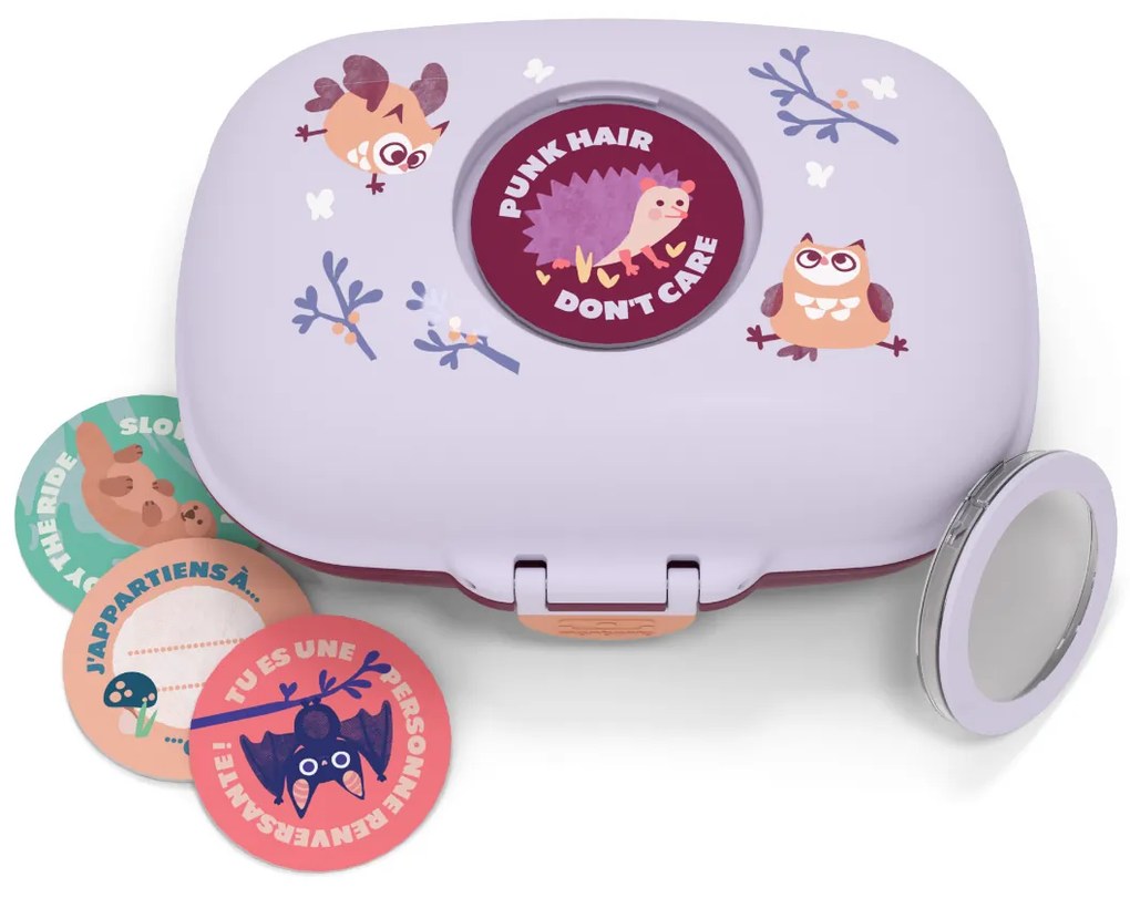 Monbento Svačinový box Gram Purple Owly 600 ml