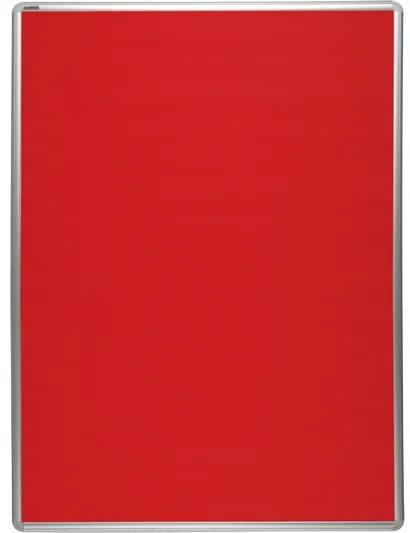 Textilní nástěnka ekoTAB v hliníkovém rámu, 1500 x 1200 mm, červená