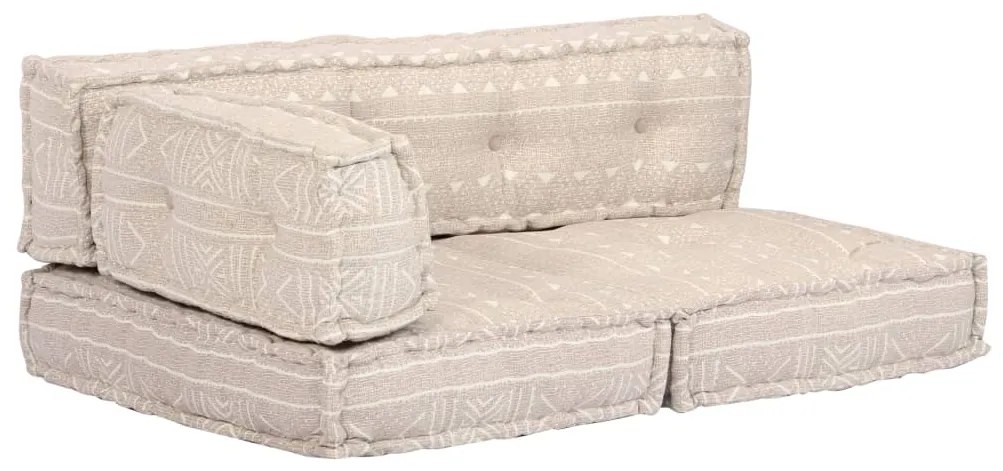 249426 vidaXL Pouf béžový textil