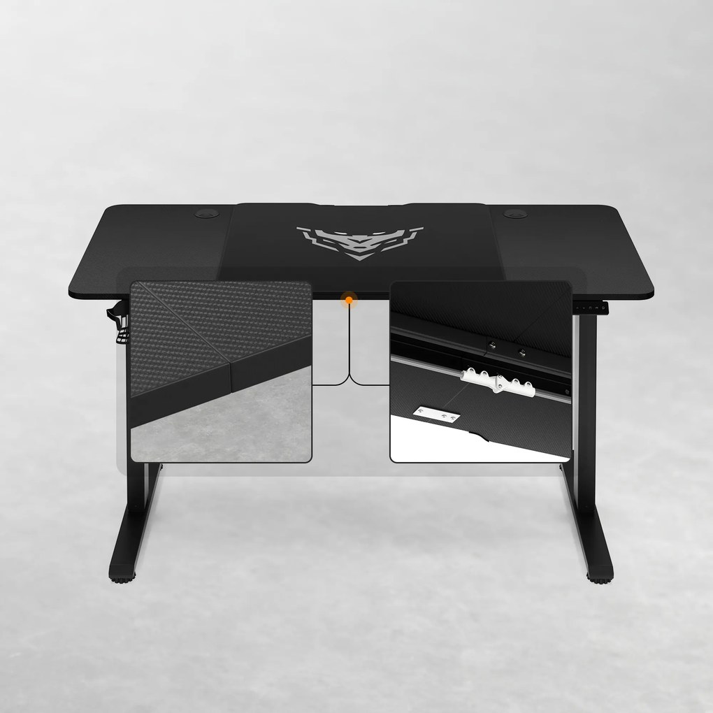 Elektricky výškově nastavitelný stůl 140 cm černý: Diablo X-Tensio 1400