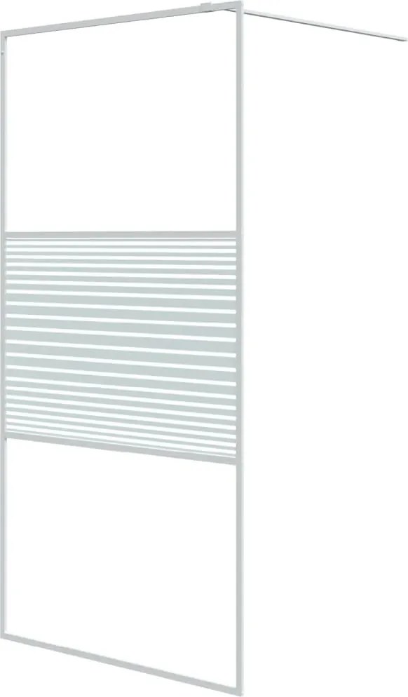 Sprchová zástěna walk-in bílá 100 x 195 cm čiré ESG sklo 152152