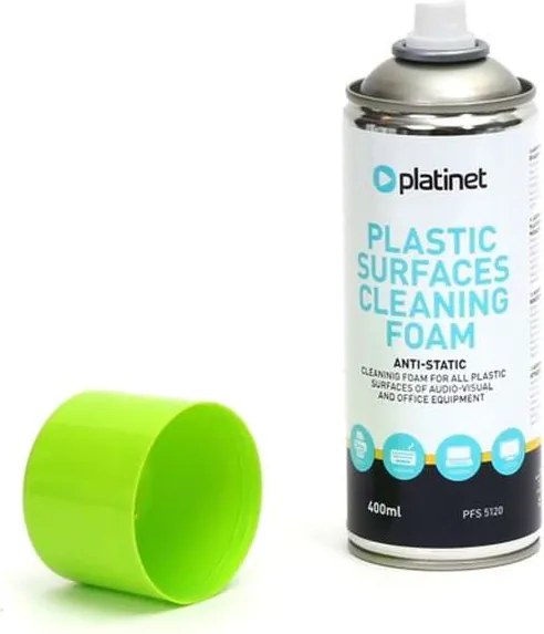 Antistatická čisticí pěna na plasty Platinet 400 ml, zelená