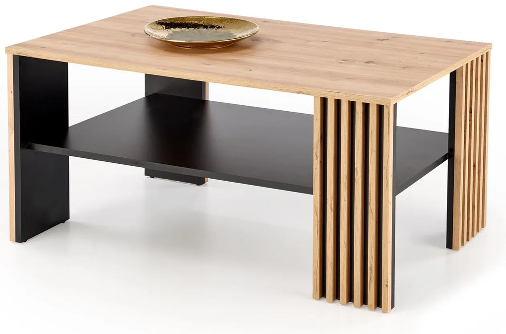 HALMAR FEMINA konferenční stolek dub artisan/černý