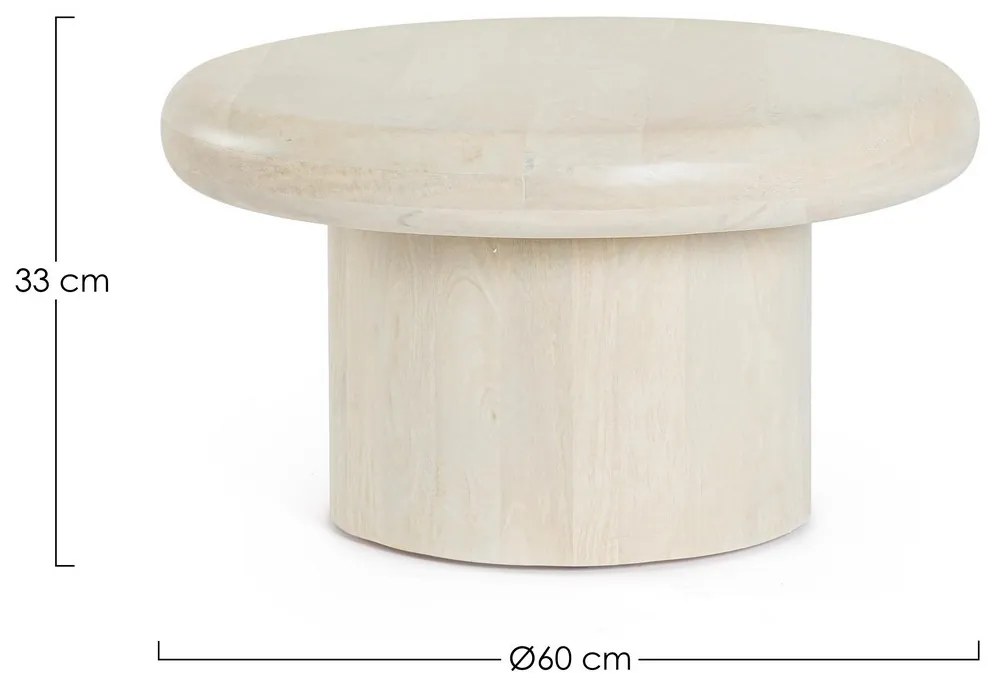 BIZZOTTO Konferenční stolek LOPEZ světlý ø60 cm 0747037