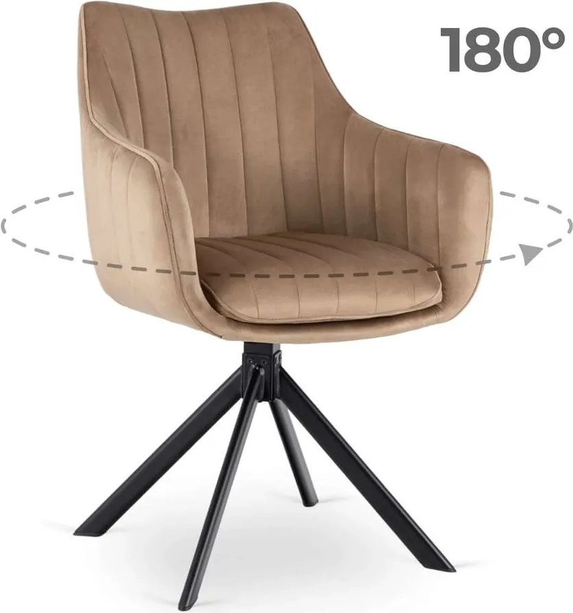 Jídelní židle Pinzo Velvet, béžová