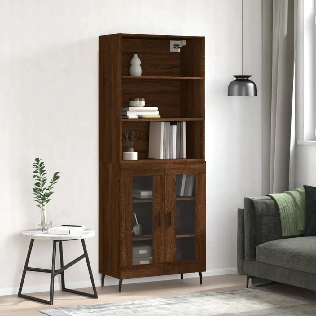 vidaXL Skříň highboard 69,5 x 34 x 180 cm kompozitní dřevo [3189340] Barva: dub sonoma