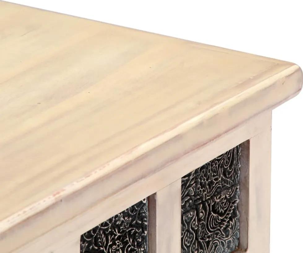 vidaXL Úložný box bílý 110 x 40 x 45 cm masivní akáciové dřevo [247670]