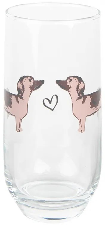 Skleněnička na vodu s jezevčíky Dachshund Love – 380 ml