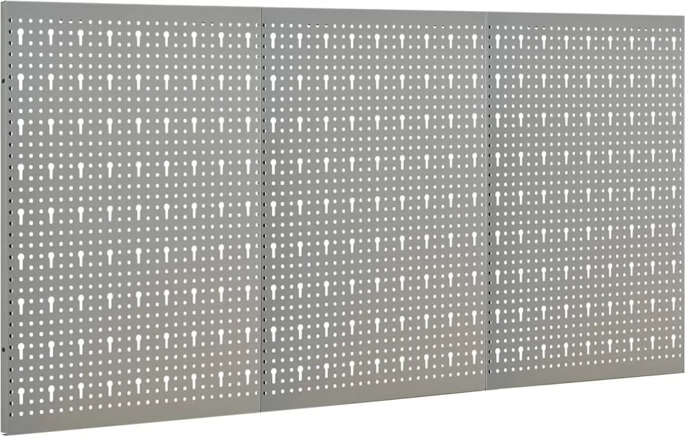 Nástěnné děrované panely 3 ks 40 x 58 cm ocel 145349