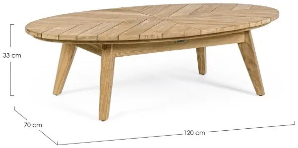 BIZZOTTO oválný konferenční stolek COACHELLA 120x70 cm