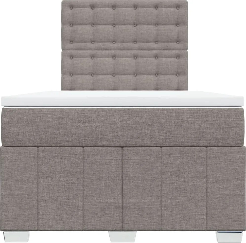 Box spring postel s matrací taupe 120x190 cm textil 3293925