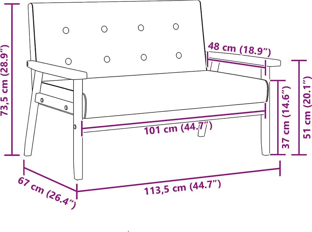vidaXL Marketos Sedací souprava 2 ks černá umělá kůže