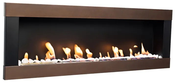BIO FLAME biokrb Easy L Open Brown Horizontal 115x40 cm