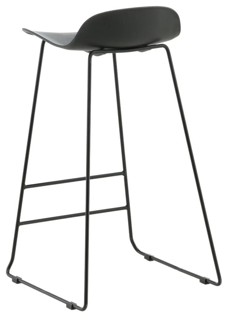 Barová židle Wave, 2ks, černá, S50xD42xV87