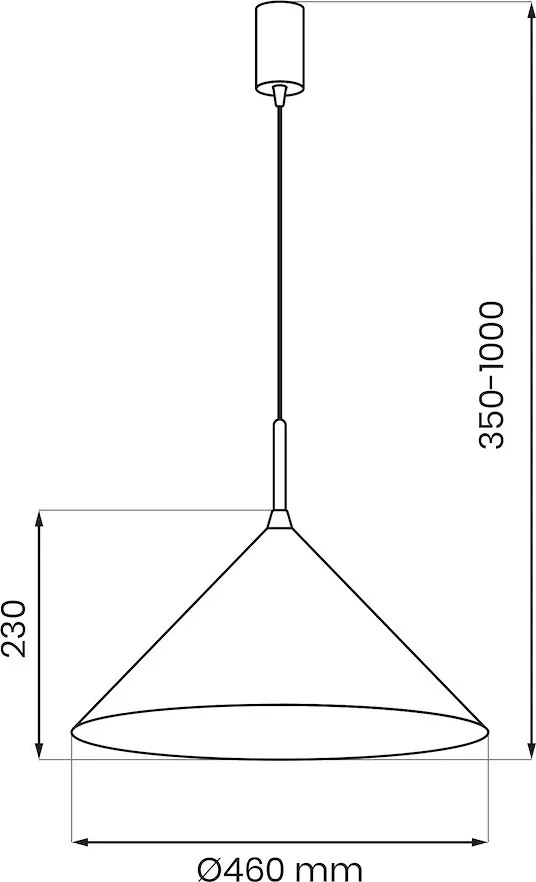 Závěsné svítidlo Capital, 1x tmavě obéžové kovové stínítko, (fi 46cm), be