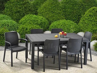 KETER MELODY Zahradní stůl, 160,5 x 94,5 x 74,5 cm, cappuccino 17190205