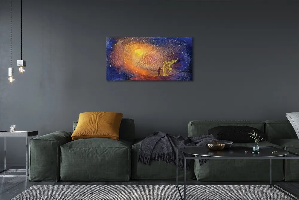 Obrazy na plátně man sky 120x60 cm