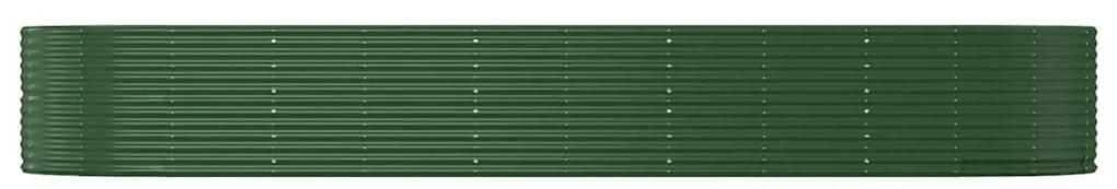 Vyvýšený záhon zelený 447x140x68 cm práškově lakovaná ocel,  319108