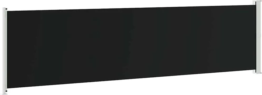 Zatahovací boční markýza / zástěna 600 x 160 cm černá 313375
